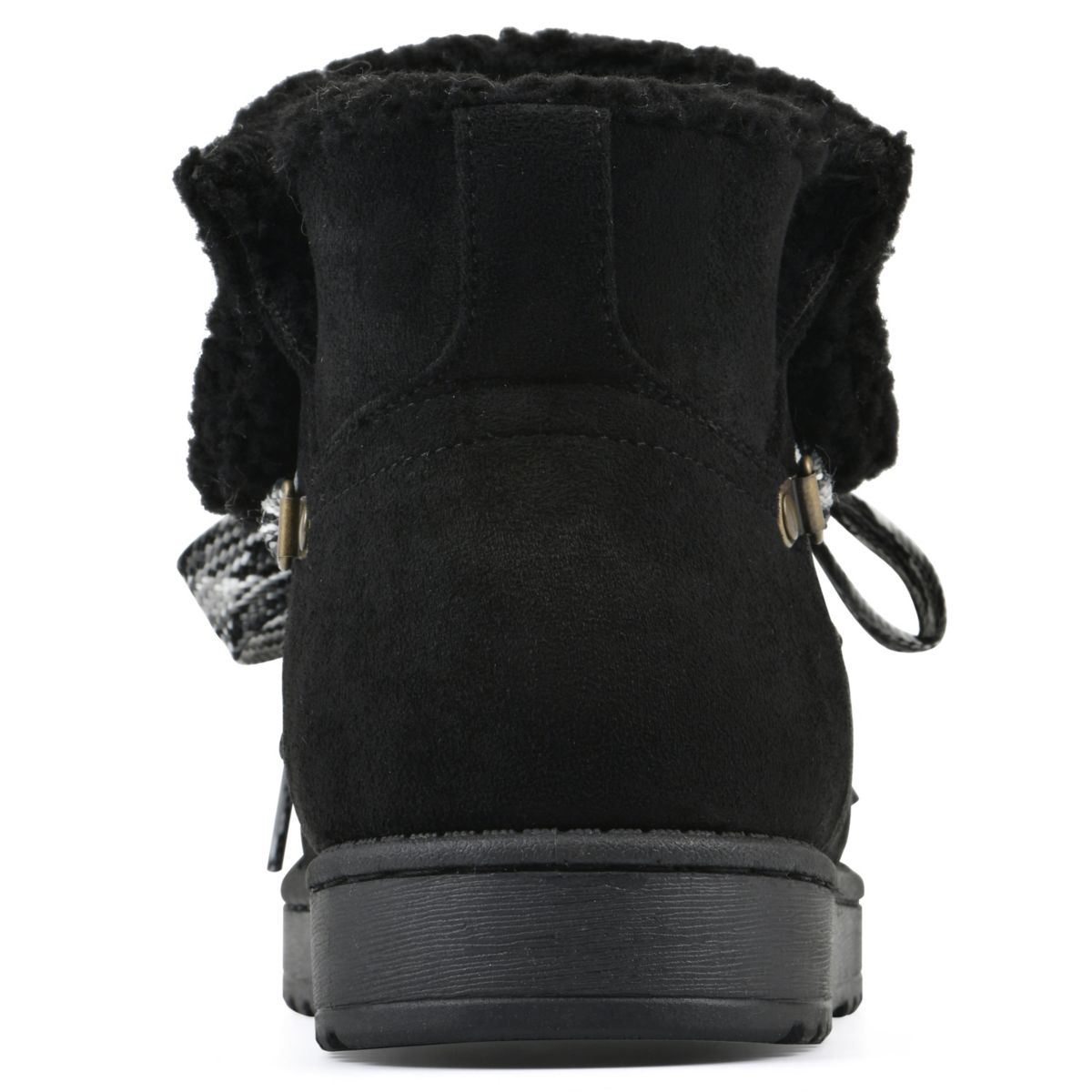 White Mountain Idol Faux Fur Lace-up Bootie | Belk