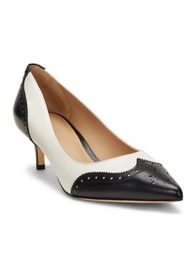 Lauren Ralph Lauren Adrienne Leather Wingtip Pumps | belk