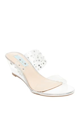 Betsey Johnson Vana Lucite Wedge Sandals | belk