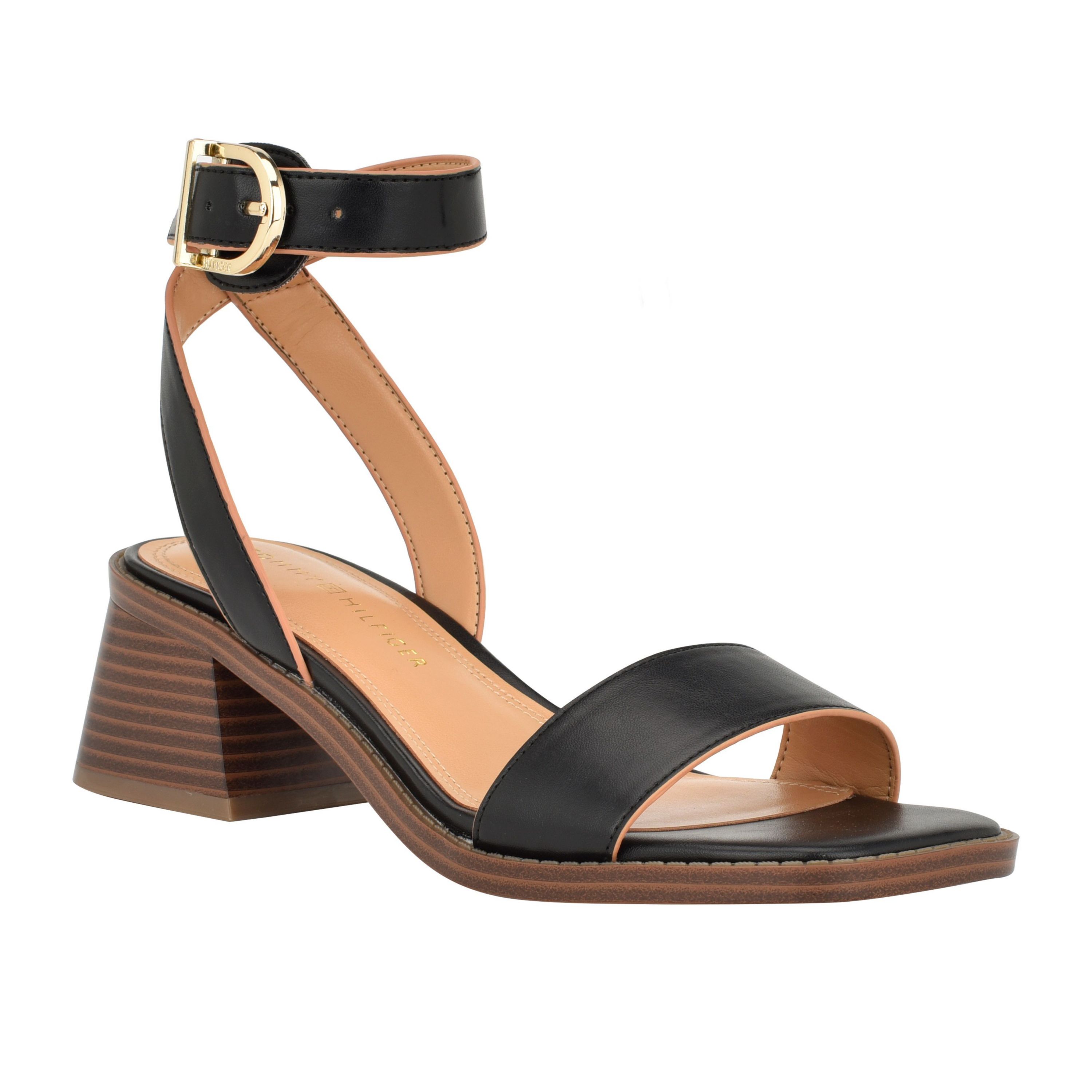 Tommy Hilfiger Tafita Mid Heel Ankle Wrap Sandals | Belk