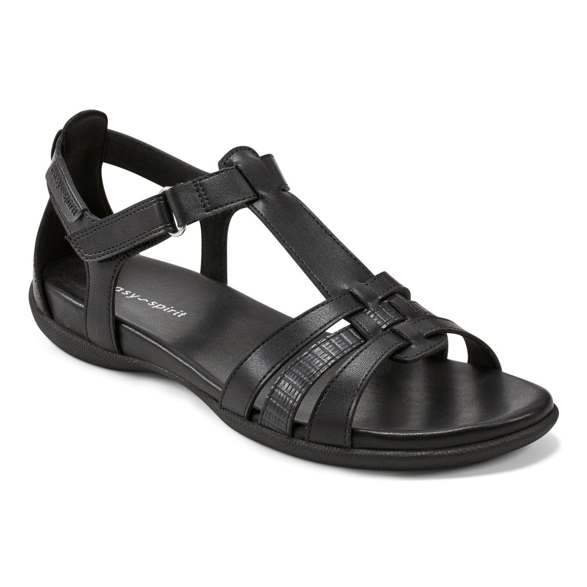 Easy Spirit Leia Round Toe Strappy Flat Sandals | Belk