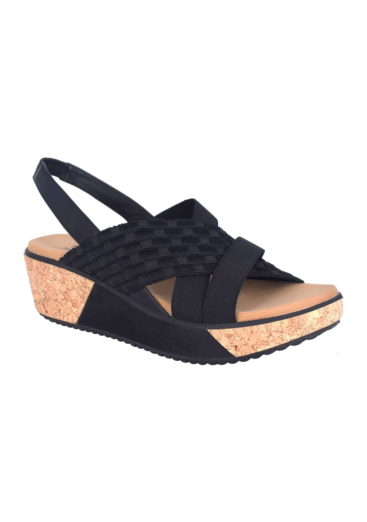Impo Jolene Stretch Elastic Platform Wedge Sandals | Belk
