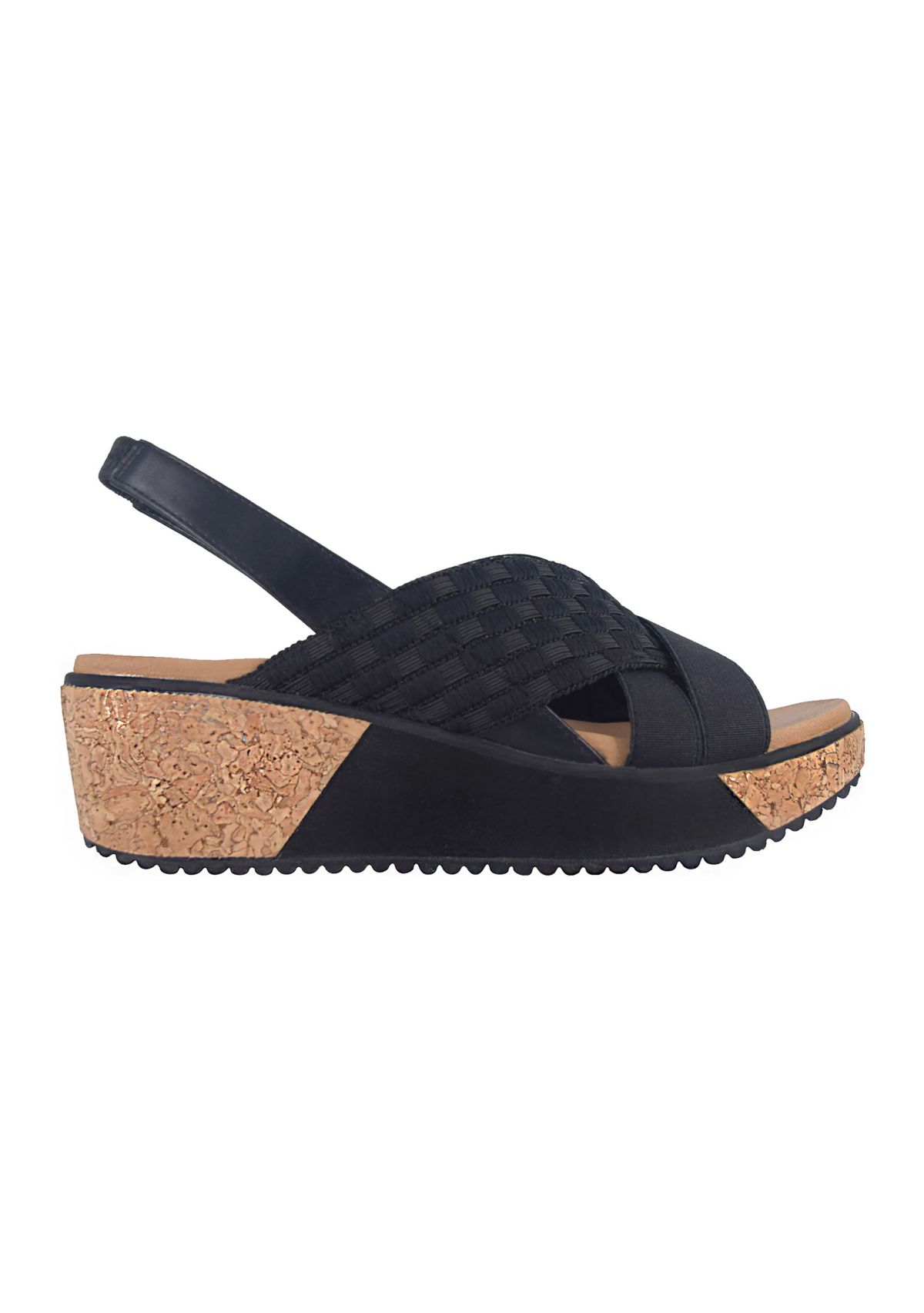Impo Jolene Stretch Elastic Platform Wedge Sandals | Belk