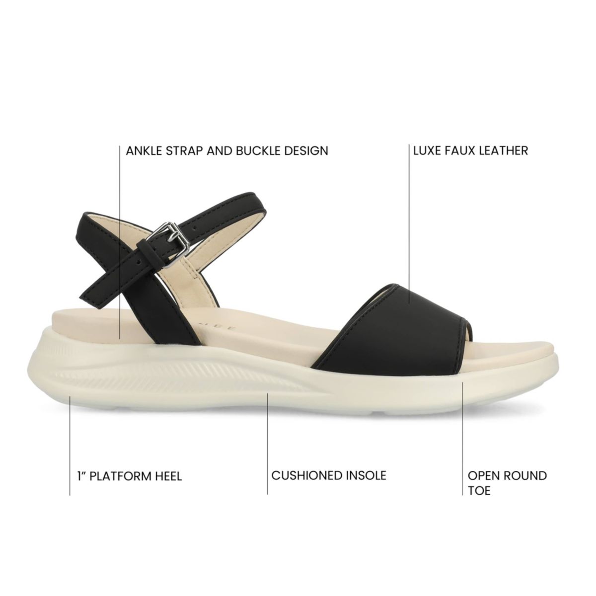 Journee Collection Jaylee Sandals | Belk