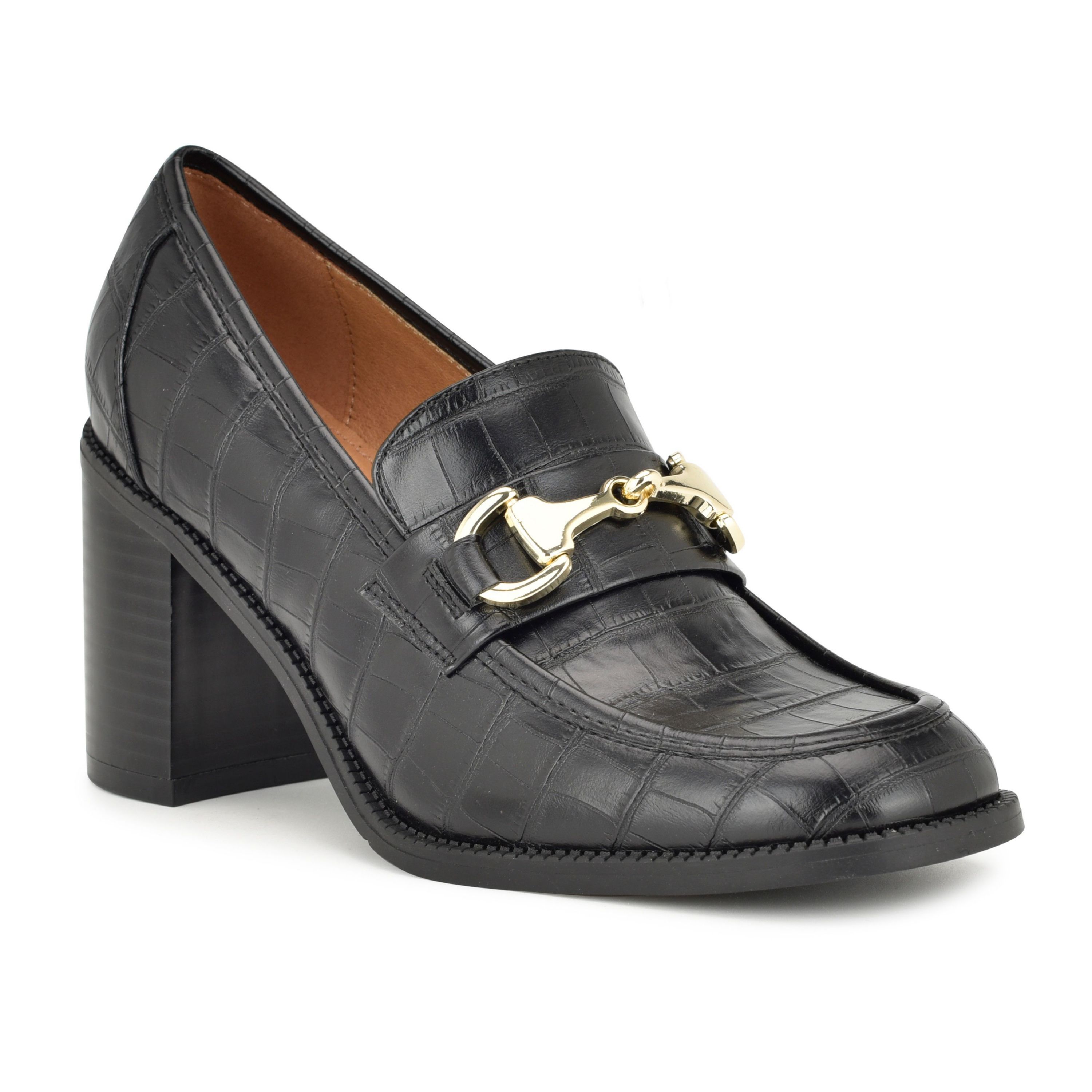 Nine West Koolo Block Heel Round Toe Loafers | Belk