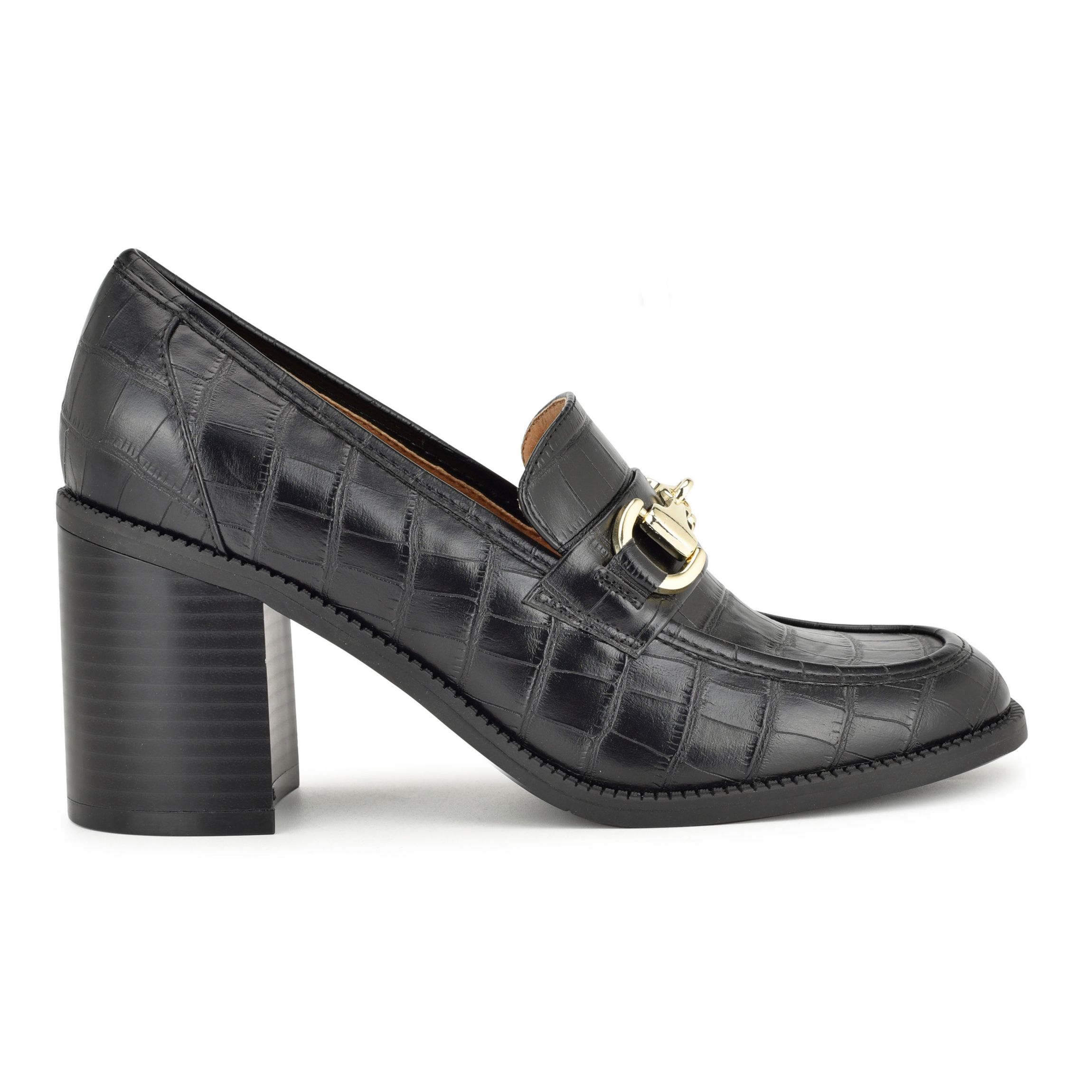 Nine West Koolo Block Heel Round Toe Loafers | Belk
