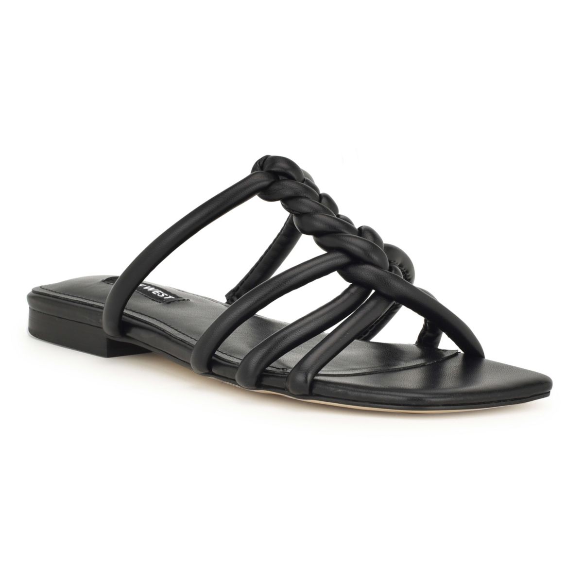 Nine West Makee Square Toe Flat Casual Sandals | Belk