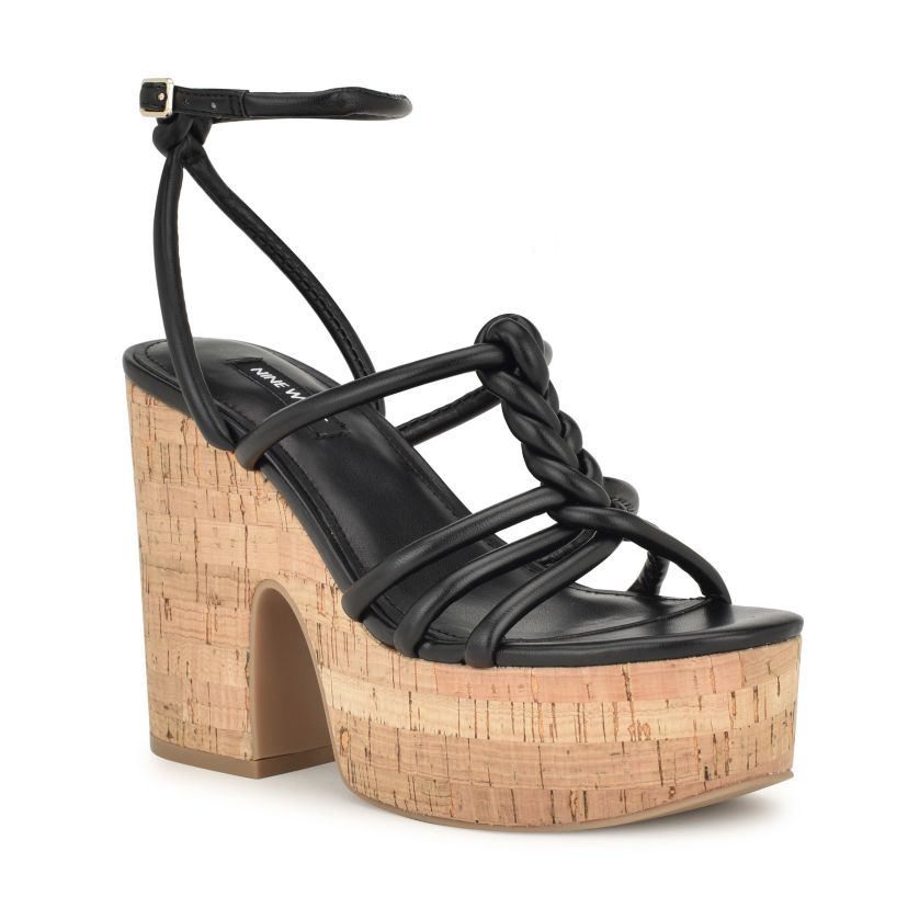 Nine West Olander Round Toe Strappy Wedge Sandals | Belk