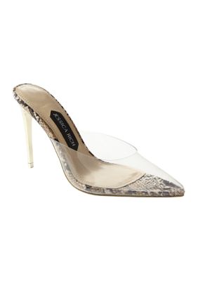 Jessica Rich So Bossy Transparent Heels | belk