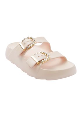Stuart Weitzman Pearl Buckle Slide Sandals | belk