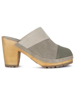 Rag&Co Ochroma Vintage Patchwork Suede Mule Clogs | belk