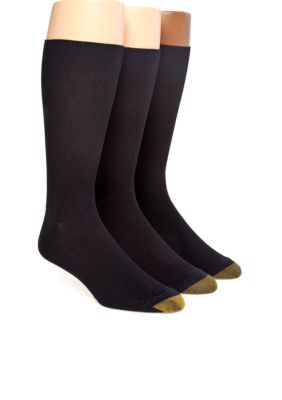 Gold Toe® Metropolitan 3-Pack Crew Dress Socks | belk