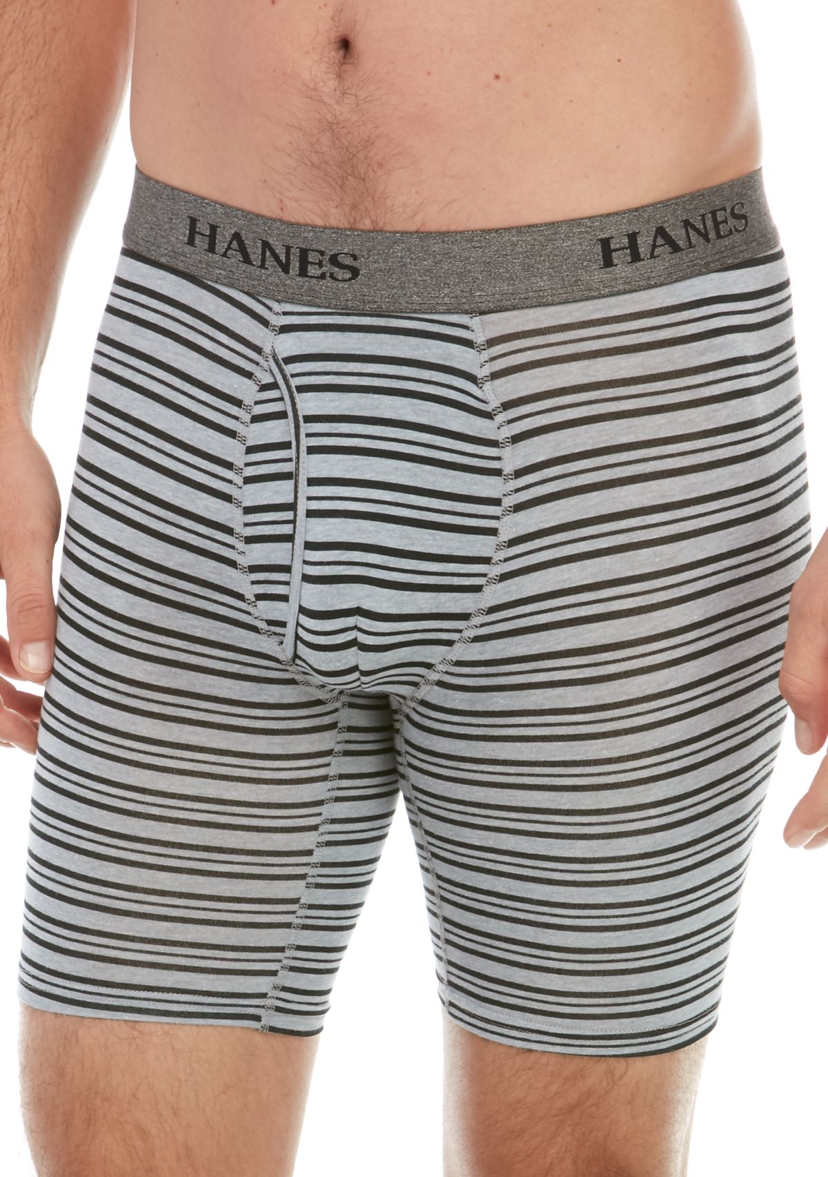 Hanes® 4-Pack Assorted Stretch Long Leg Boxer Briefs | Belk