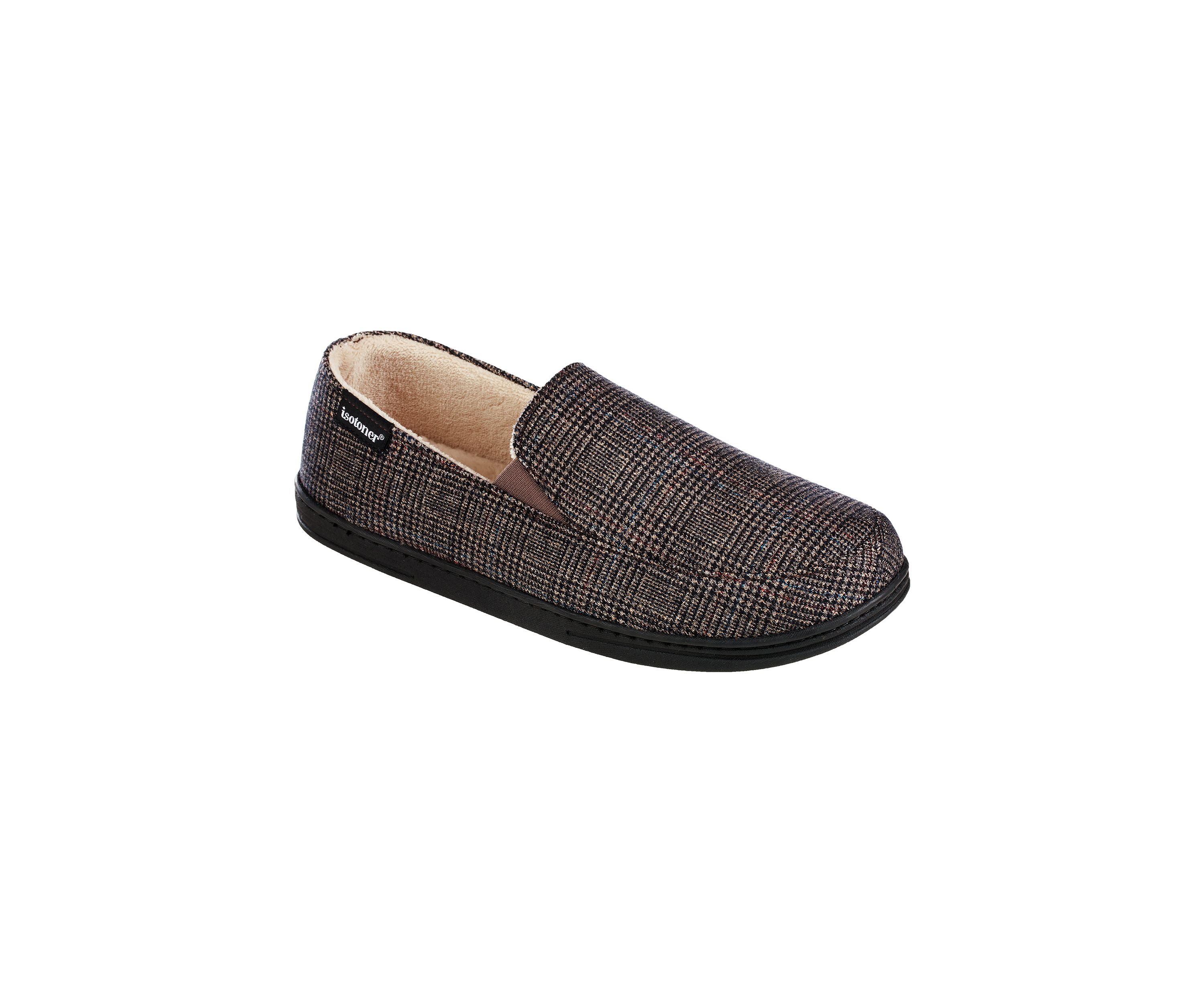 Isotoner Glen Plaid Tanner Closed Back Slippers | Belk