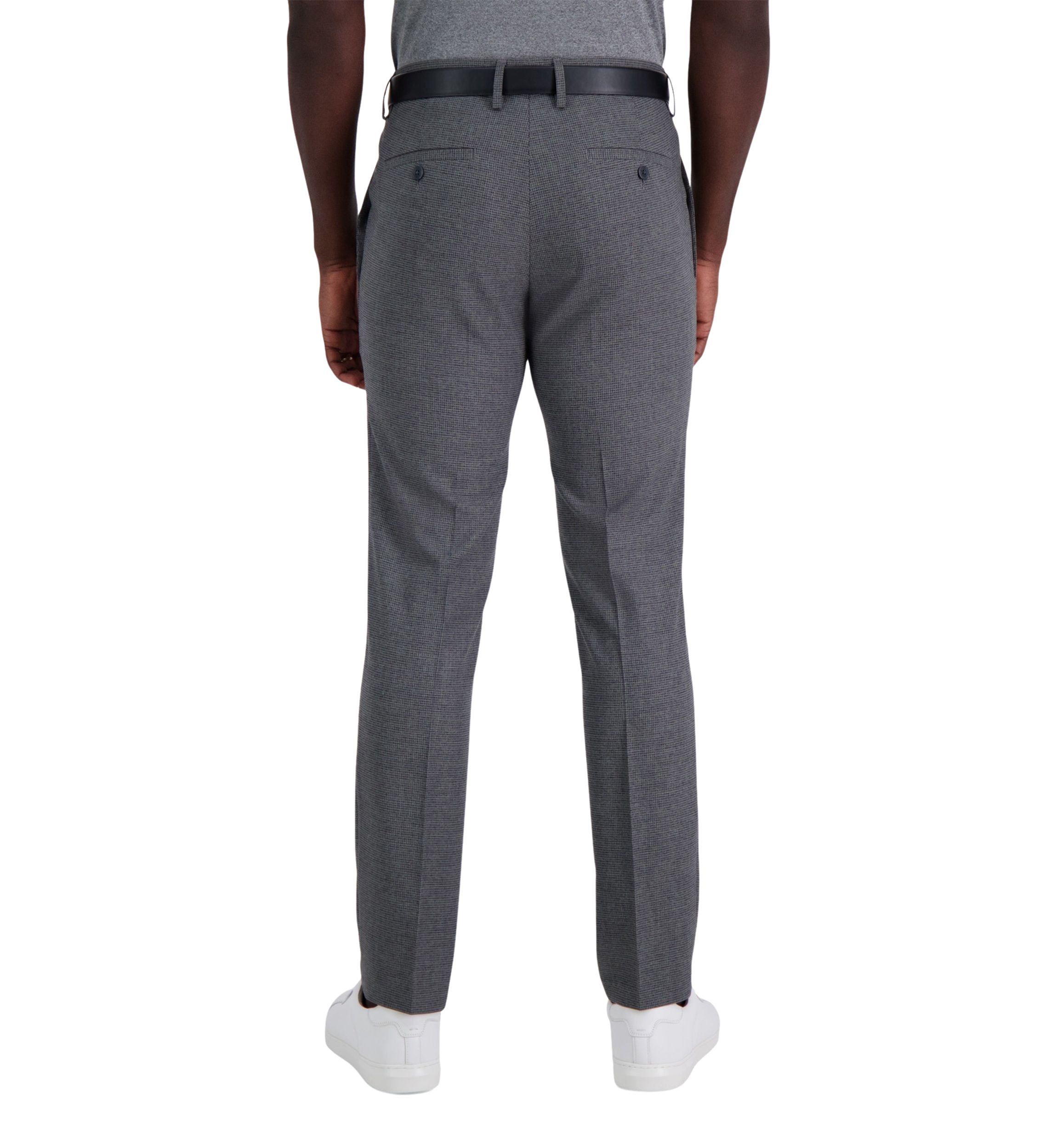 Kenneth Cole Reaction Stretch Mini-Grid Slim Fit Flex Waistband Flat ...