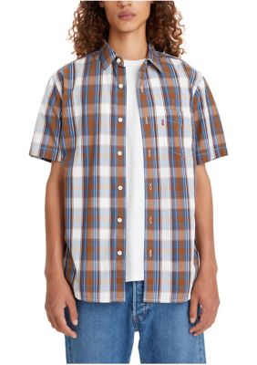 Levi's® Short Sleeve Plaid Button Down Shirt | belk