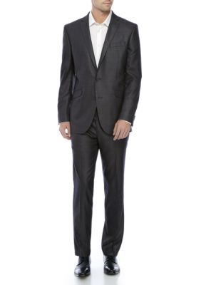 Kenneth Cole Reaction Gunmetal Basket Stretch Suit | belk