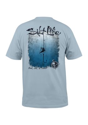 Salt Life Hook Line and Sinker Fade Short Sleeve Graphic Tee | belk
