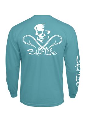 Salt Life Men's Tall Skull & Hooks Long Sleeve Graphic T-Shirt | Belk