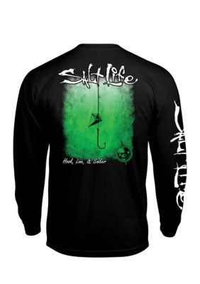 Salt Life Hook Line and Sinker Long Sleeve Pocket Tee | belk