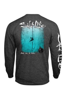Salt Life Hook Line and Sinker Long Sleeve Pocket Tee | belk