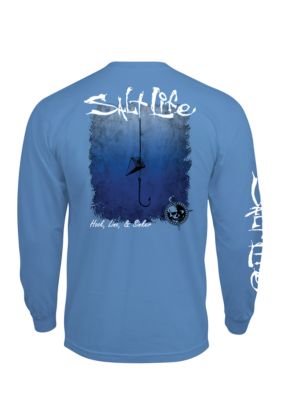 Salt Life Hook Line and Sinker Long Sleeve Pocket Tee | belk