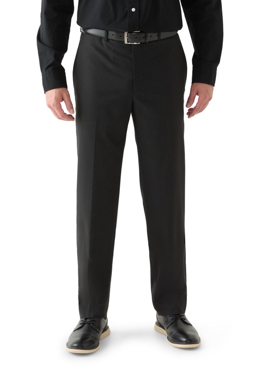 MICHAEL Michael Kors Men's Classic Fit Grey Windowpane Pants | Belk