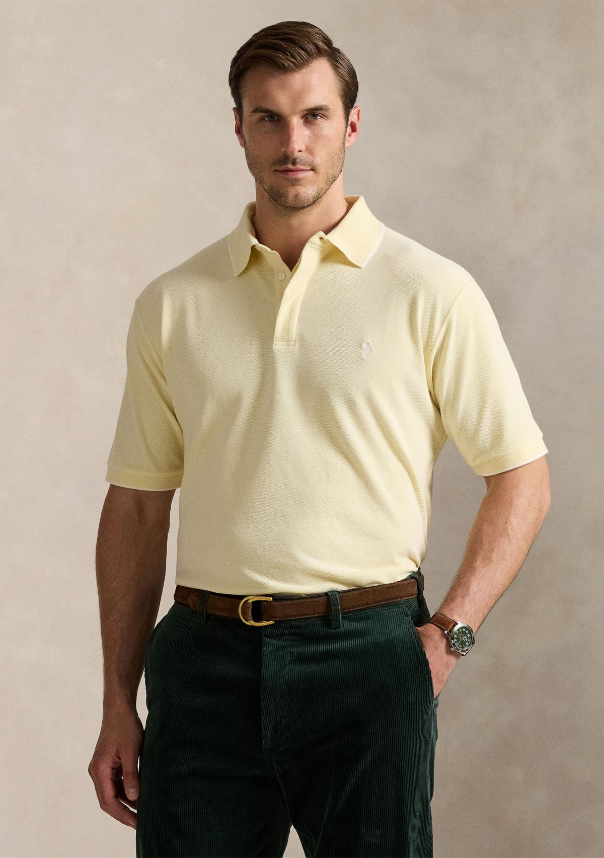 Polo Ralph Lauren Big & Tall Stretch Oxford Mesh Polo Shirt | Belk