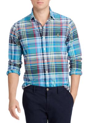 Polo Ralph Lauren Classic Fit Plaid Oxford Shirt | belk