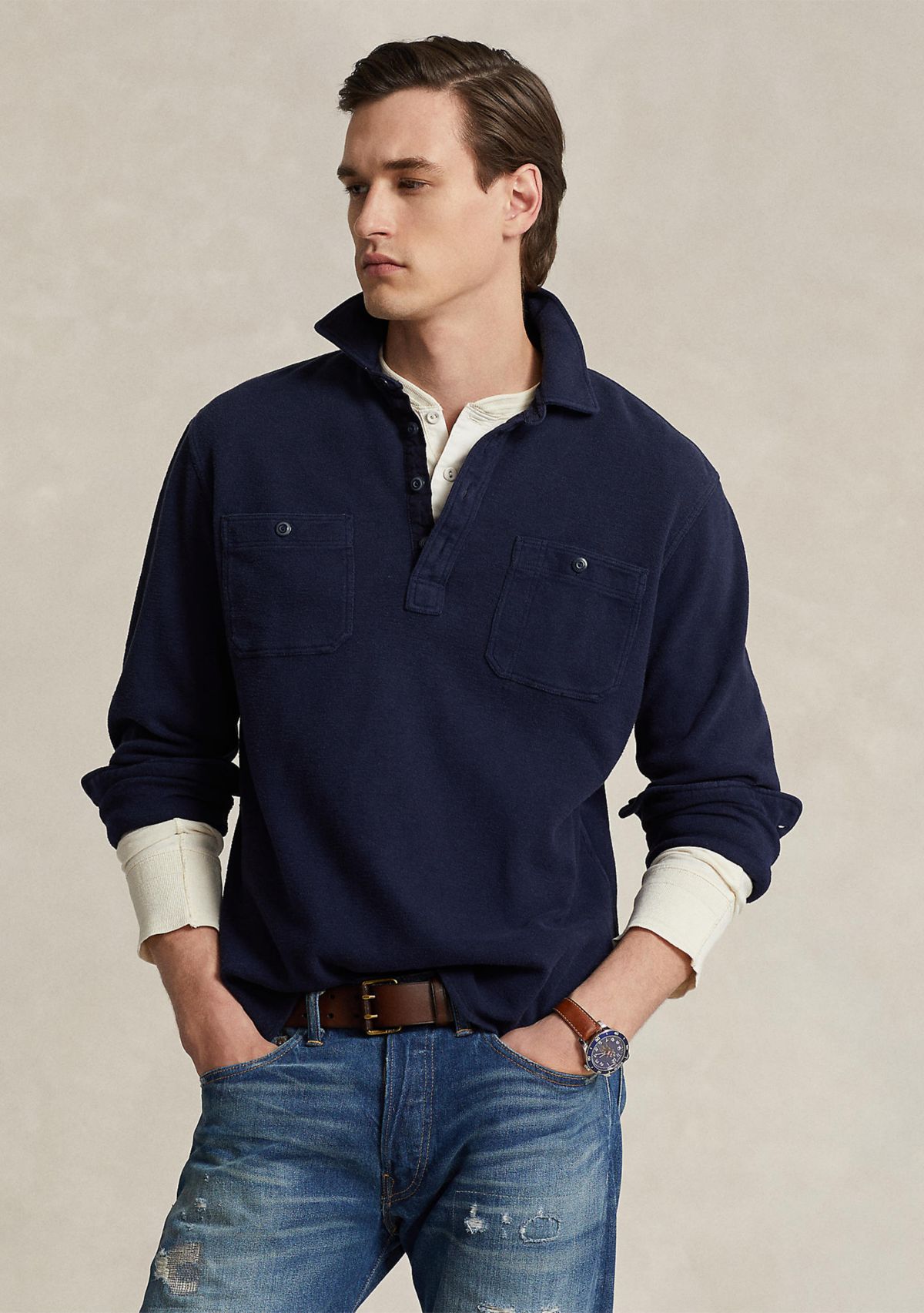 Polo Ralph Lauren Classic Fit Moleskin Popover Workshirt | Belk