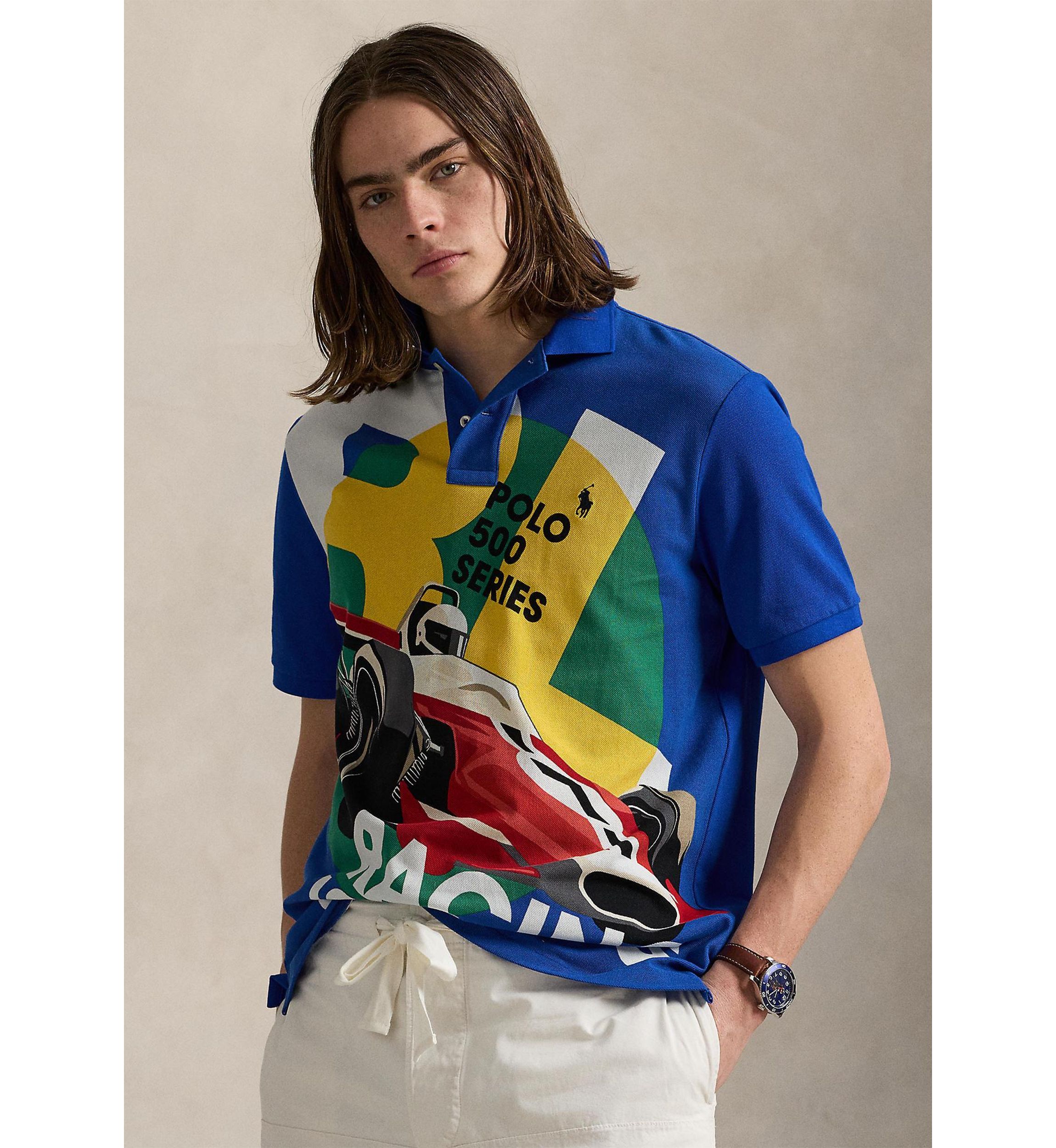 Polo Ralph Lauren Classic Fit Mesh Graphic Polo Shirt | Belk