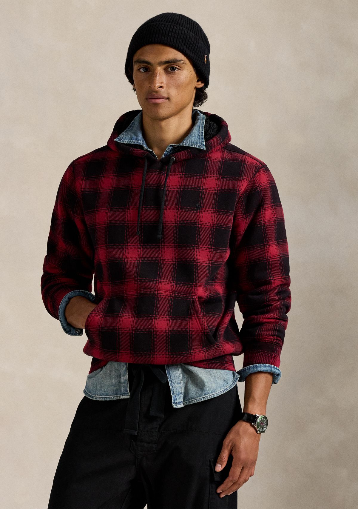 Polo Ralph Lauren Men's Plaid Fleece Hoodie | Belk