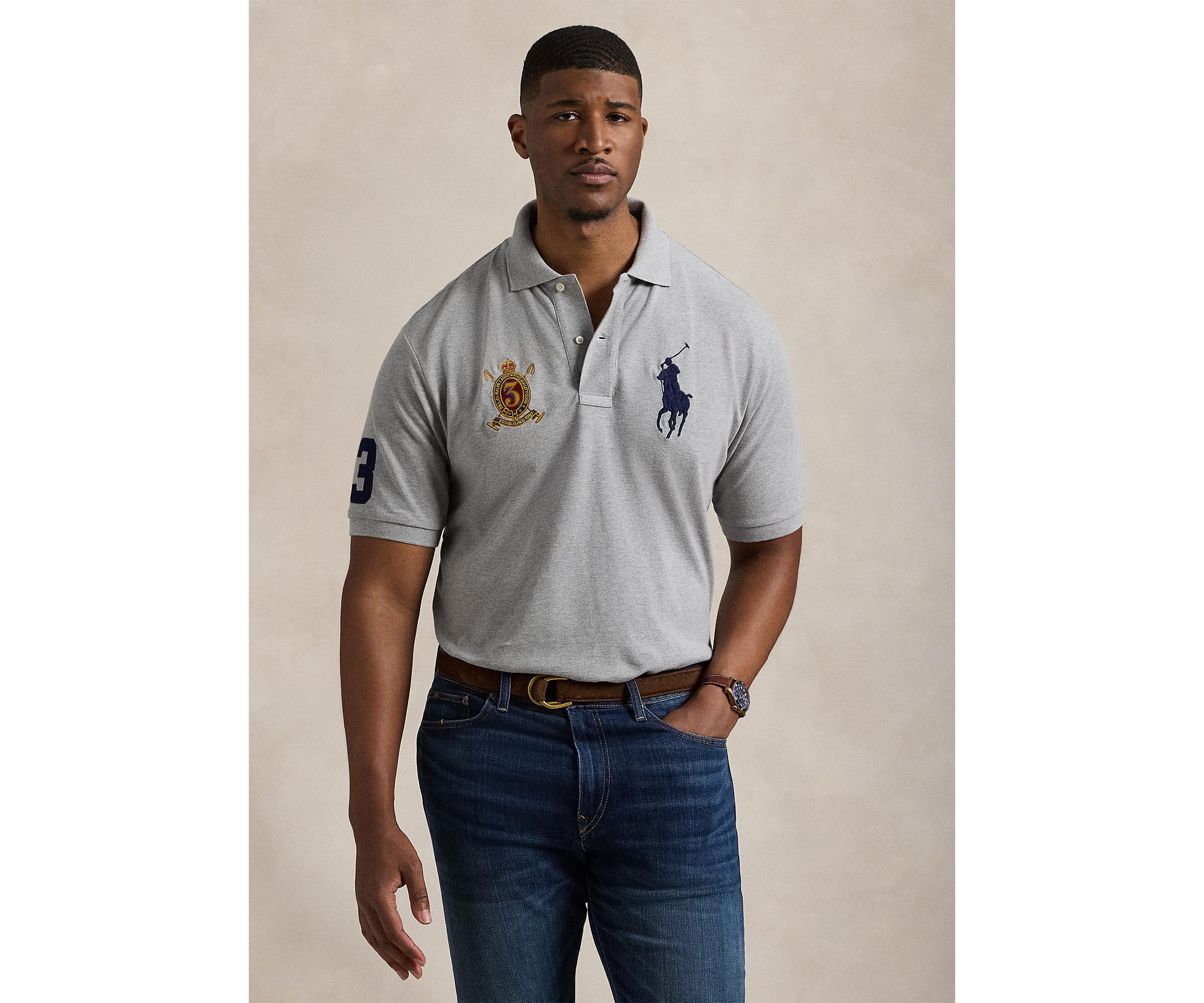 Polo Ralph Lauren Big & Tall Big Pony Crest Mesh Polo Shirt | Belk