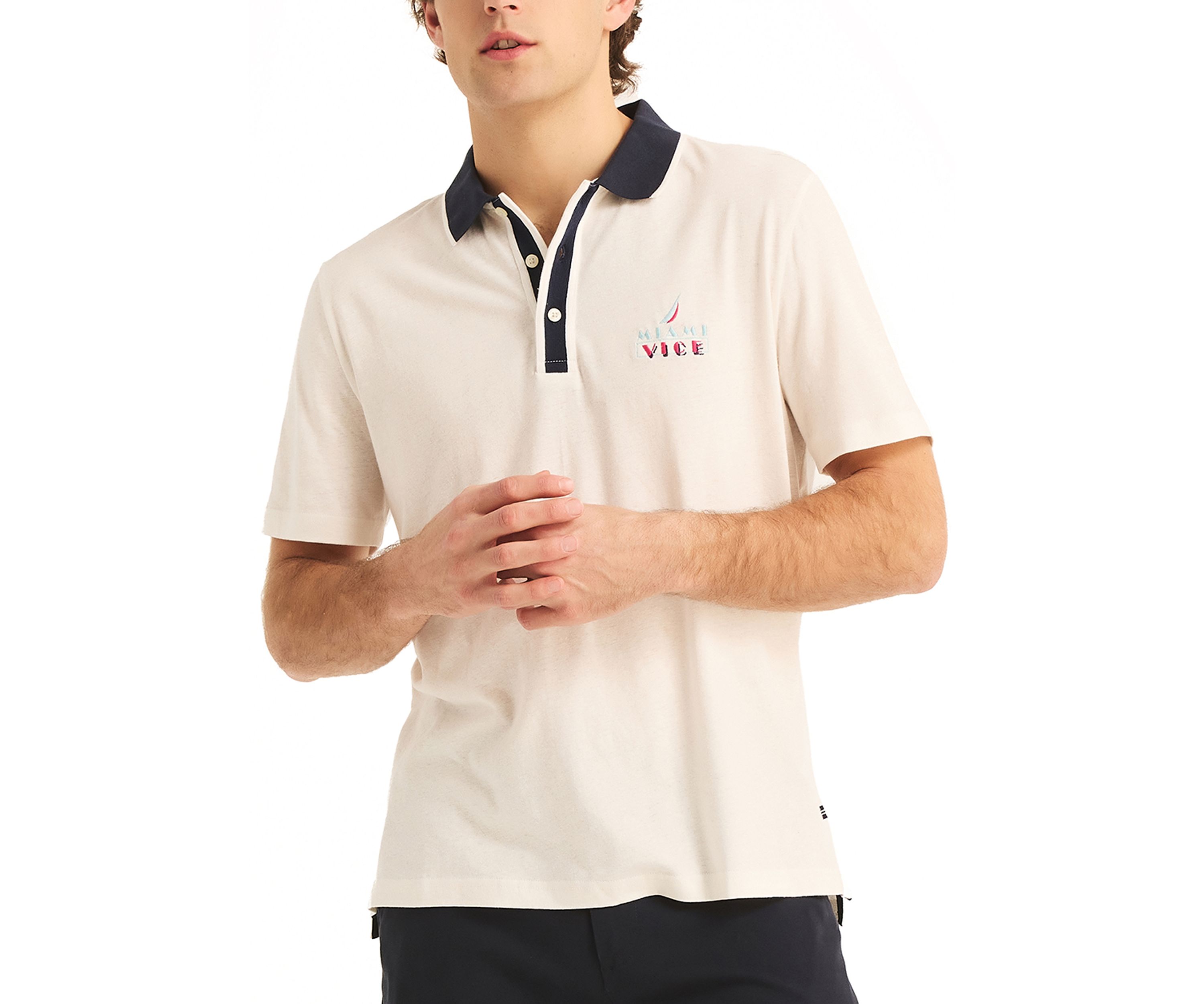 Nautica Miami Vice x Nautica Classic Fit Linen Polo Shirt | Belk