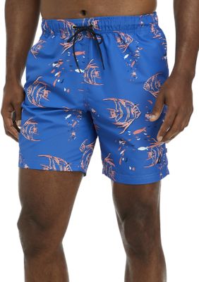 Nautica Fish Print Swim Trunks | belk