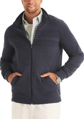 Nautica Big & Tall Twill Jacquard Knit Full Zip Mock Neck Jacket | Belk