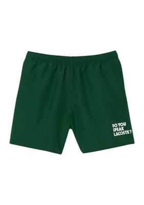 Lacoste Men's Slogan Print Swim Trunks | belk