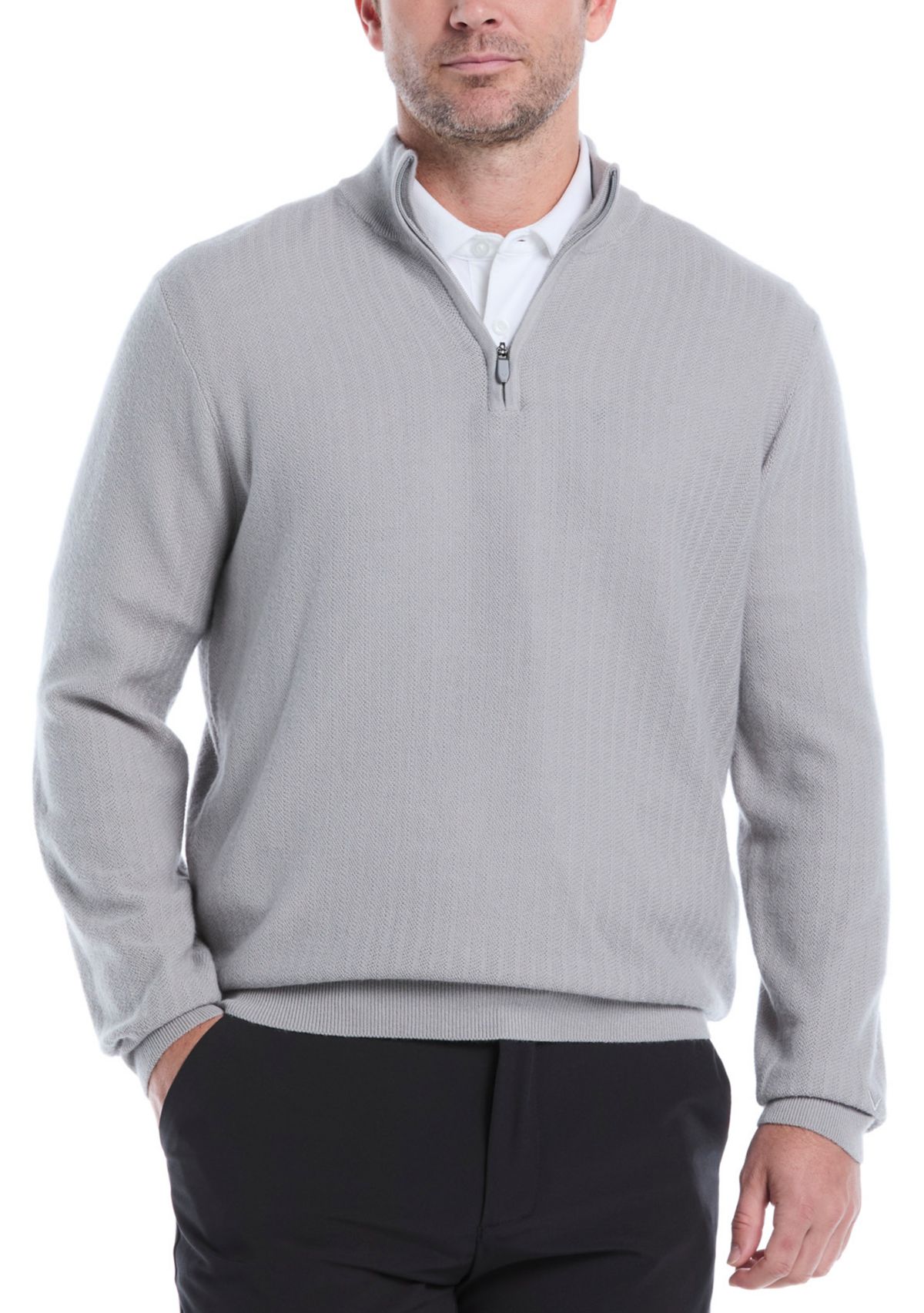 Callaway® Golf Men's Long Sleeve 1/4 Zip Texture Sweater | Belk