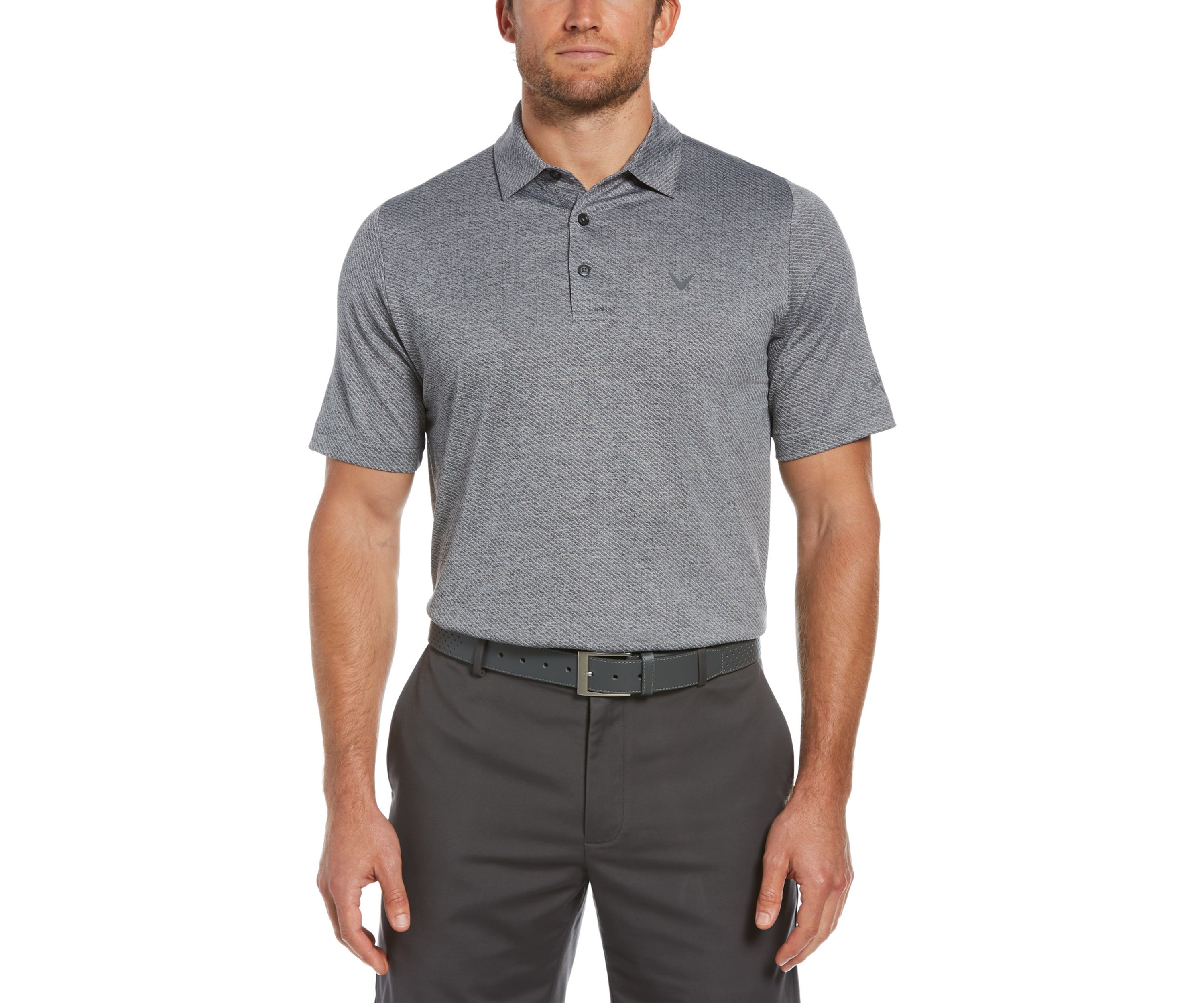 Callaway® Golf Big & Tall Ventilated Heather Jacquard Short Sleeve Golf ...