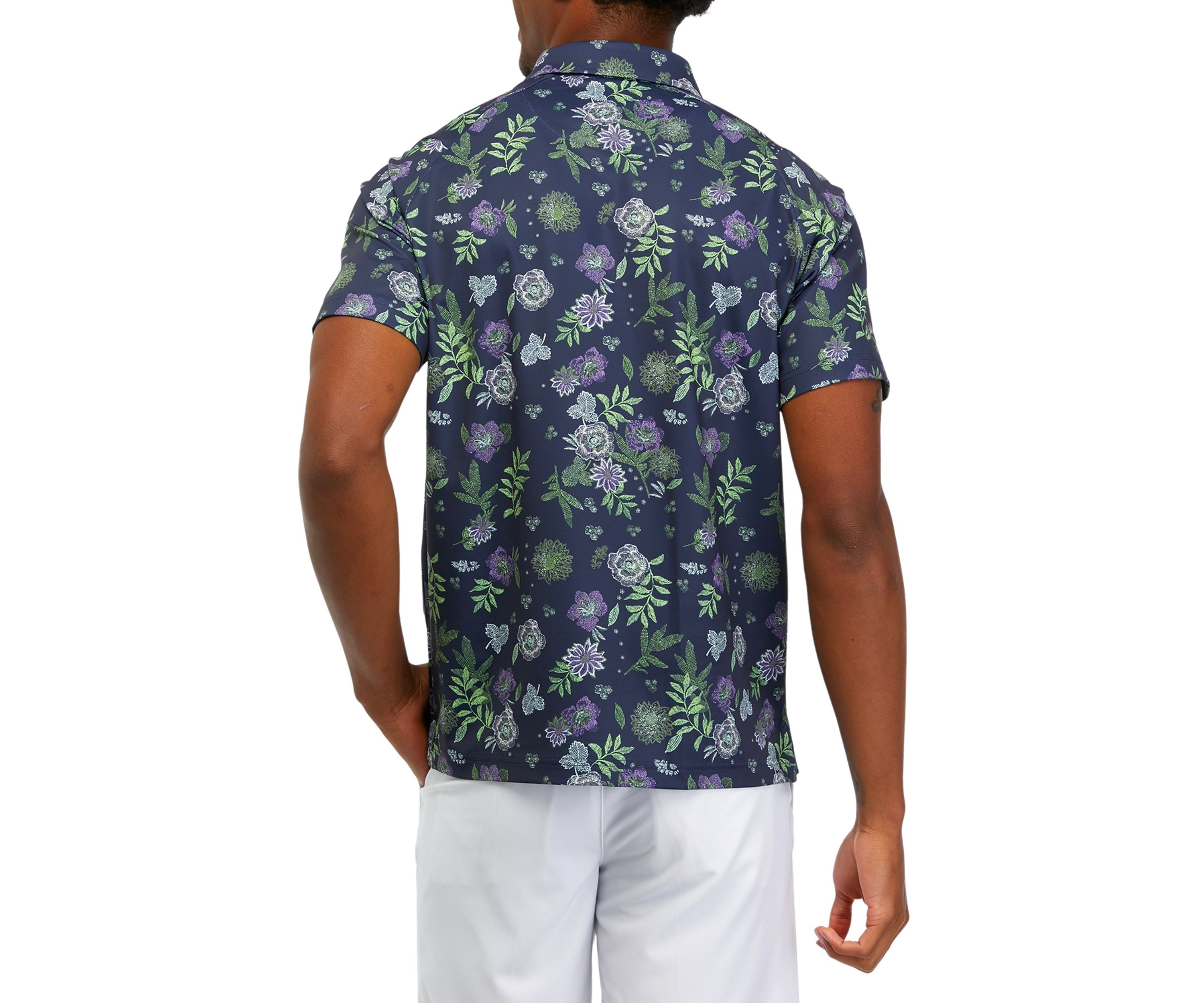 Callaway® Golf Men's Stitched Floral Print Short Sleeve Golf Polo Shirt ...