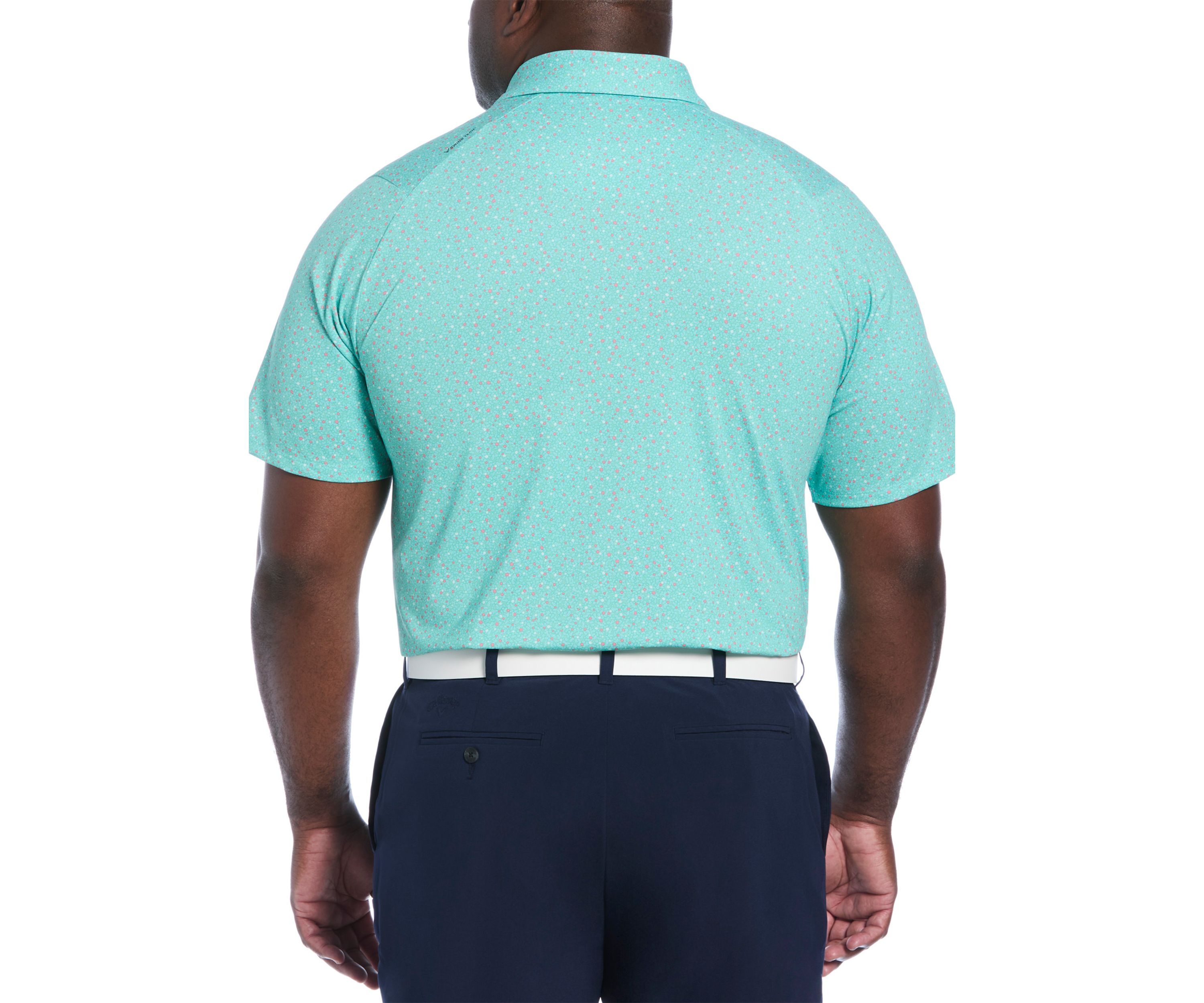 Callaway® Golf Big & Tall Micro Floral Print Short Sleeve Golf Polo ...