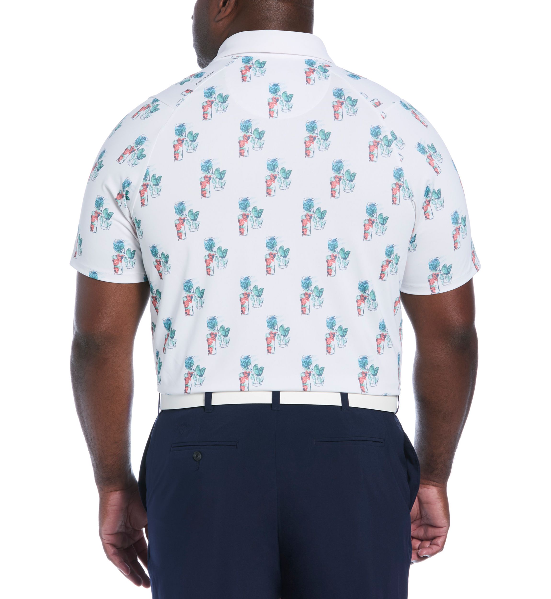 Callaway® Golf Big & Tall Short Sleeve 19th Hole Drink Print Polo Shirt ...