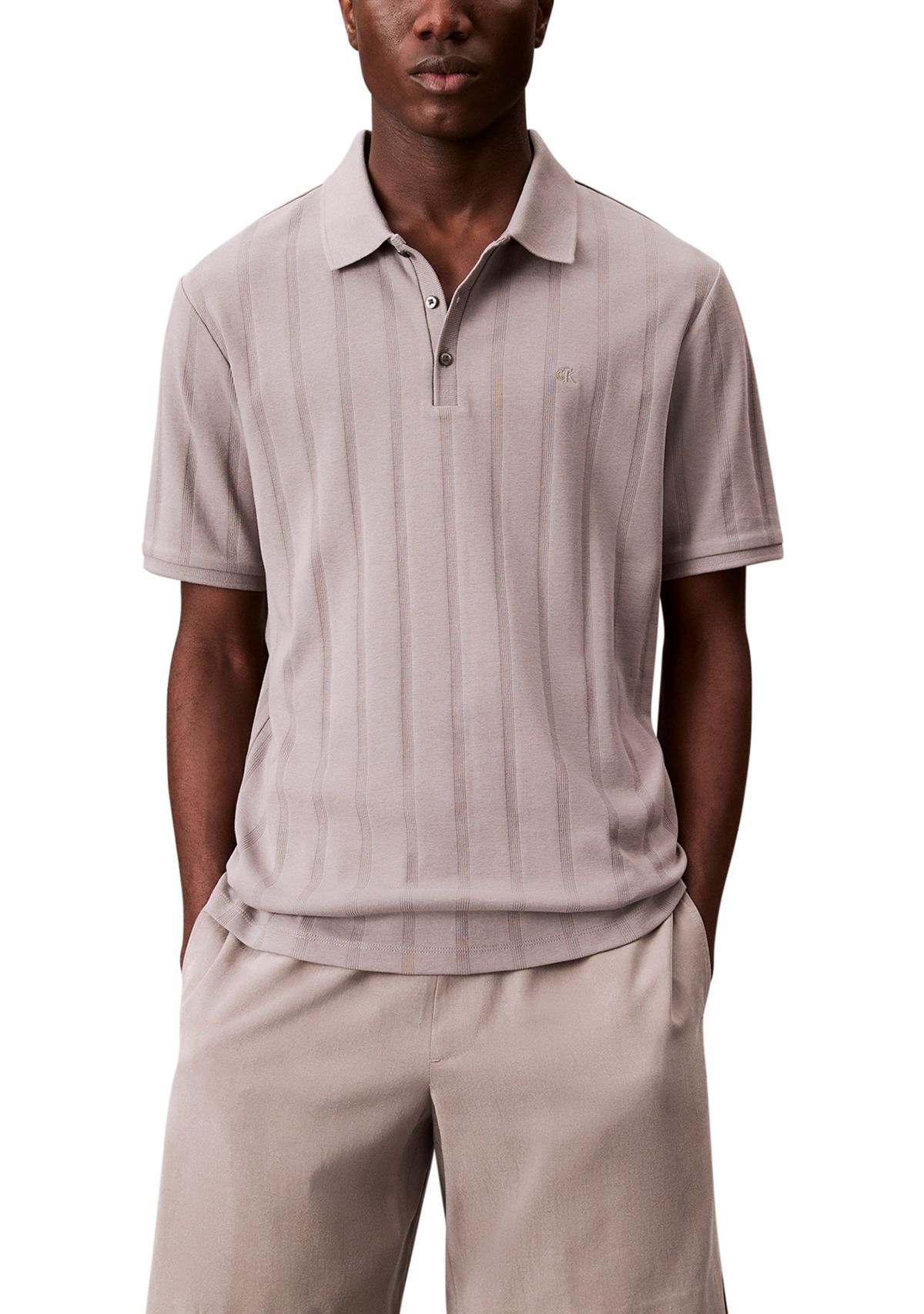 Calvin Klein Variegated Rib Classic Polo Shirt | Belk