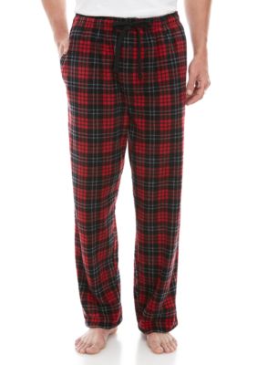 Saddlebred® Big & Tall Plaid Micro Fleece Sleep Pants | belk