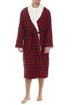 Saddlebred® Sherpa Plaid Robe | belk