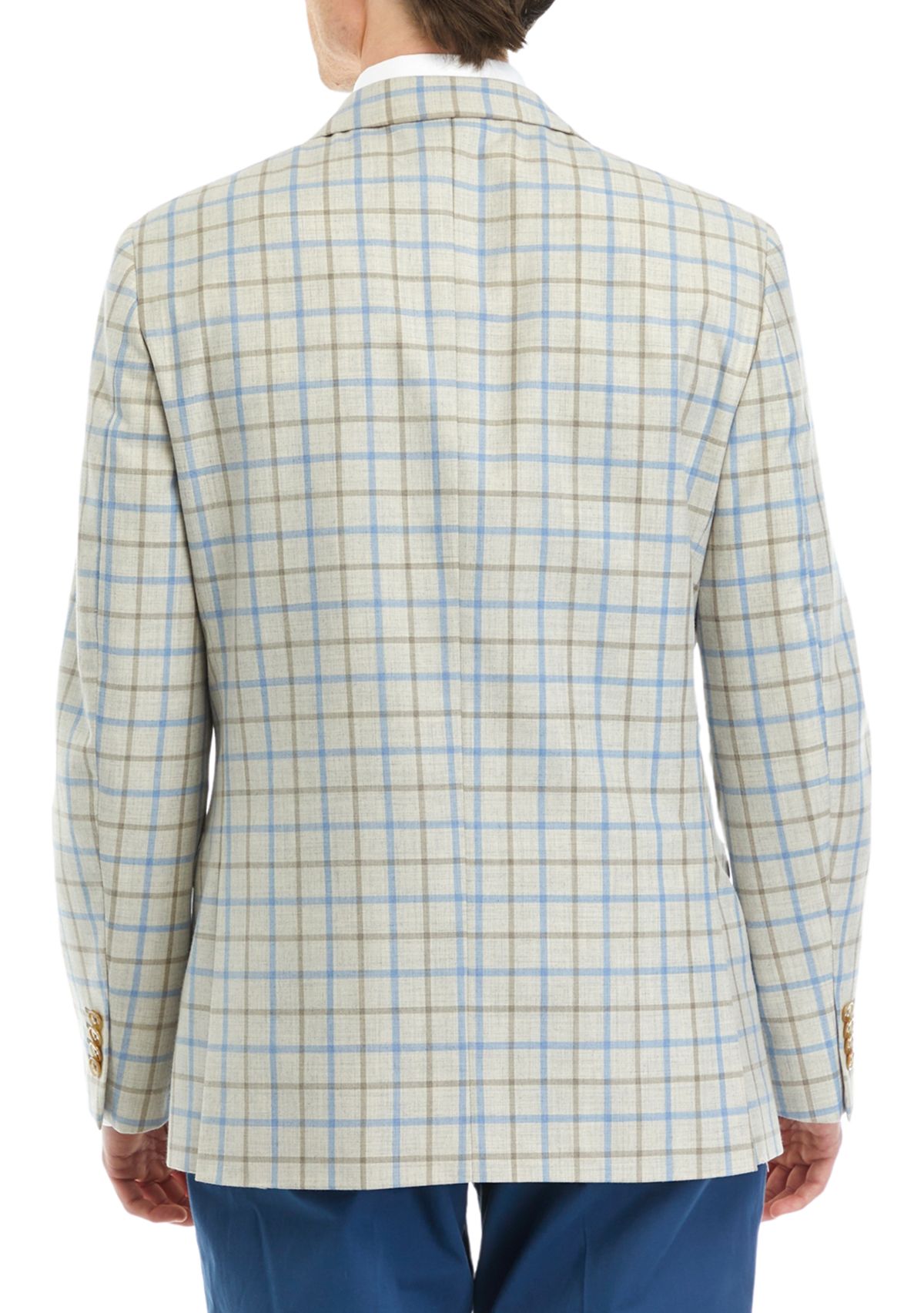 Madison Tan Blue Windowpane Sport Coat | Belk
