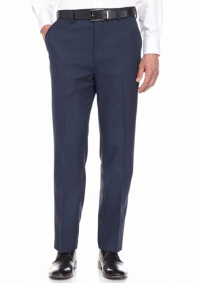 Saddlebred® Flat Front Straight Fit Sharkskin Pants | belk
