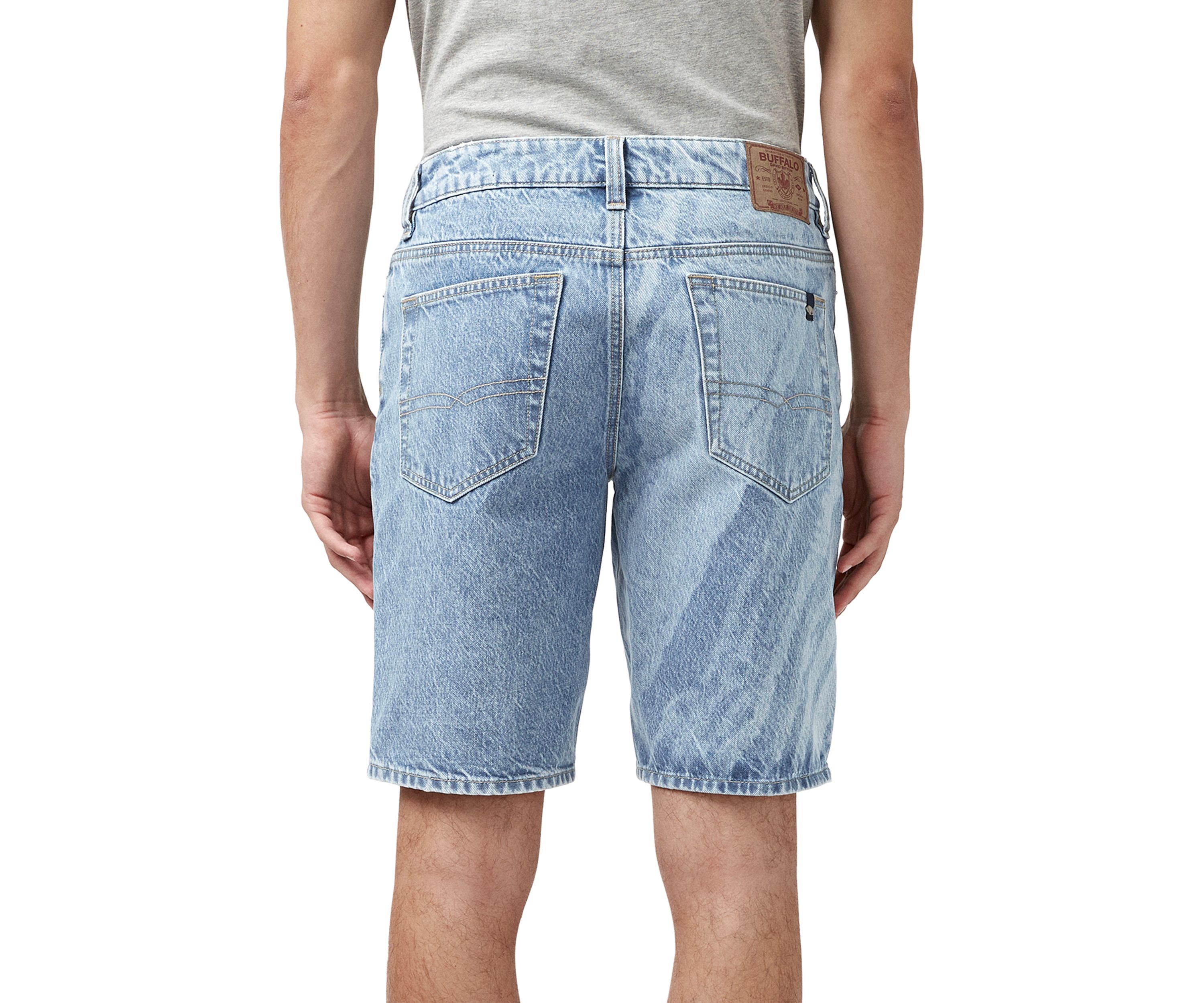 BUFFALO DAVID BITTON® Relaxed Straight Dean Bleach Wave Shorts | Belk