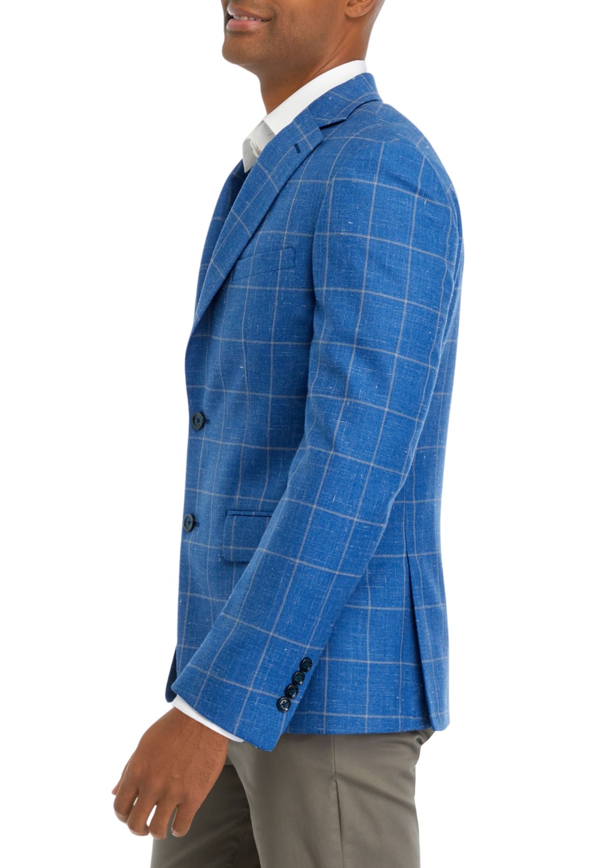 Tallia Bright Blue Windowpane Sport Coat | Belk