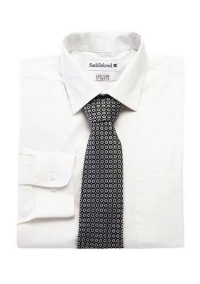 Saddlebred® Stretch Dress Shirt and Tie Set | belk